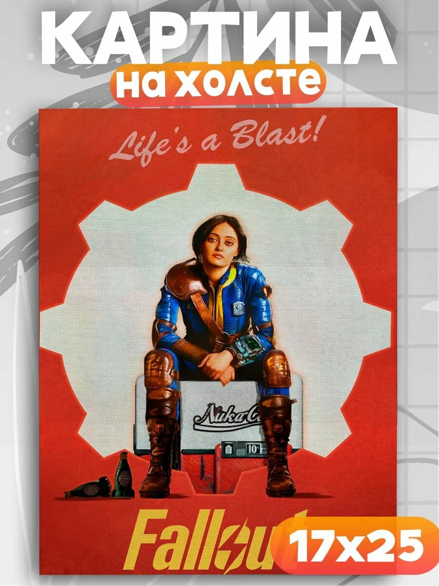 Картина на стену Fallout, на подрамнике, 1шт, 25х17 размер.