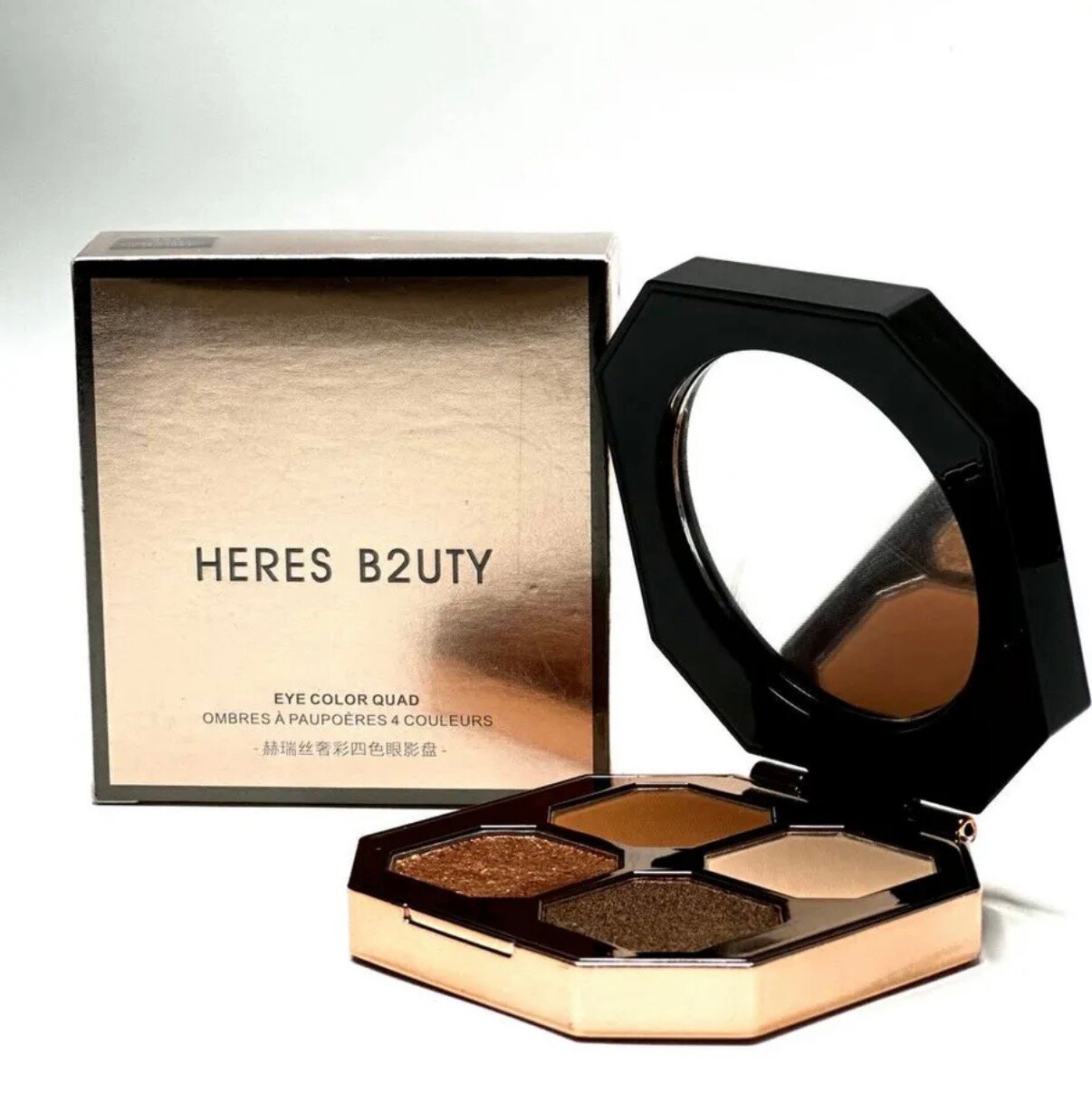 Тени для век палетка H beauty нюдово-коричневый