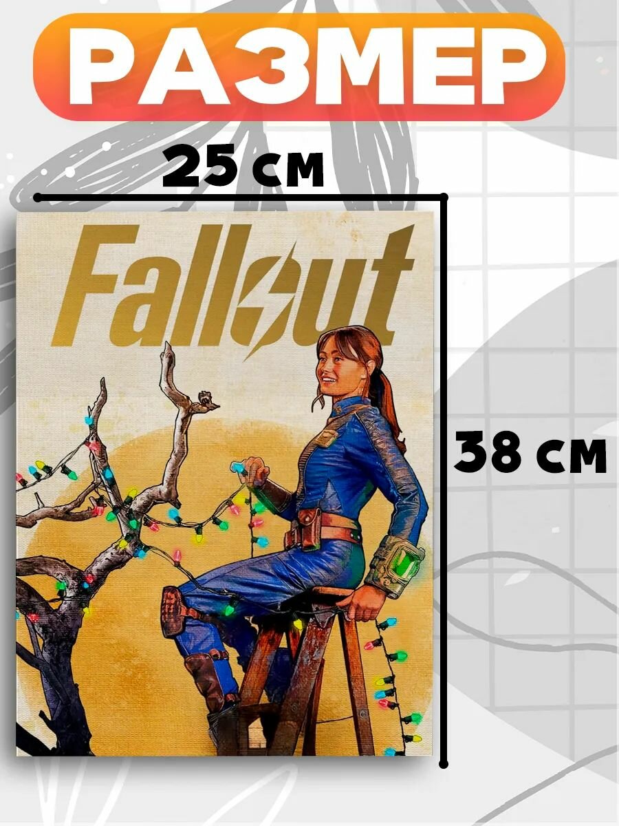 Картина на стену Fallout, на подрамнике, 1шт, 38х25 размер. — фото 1