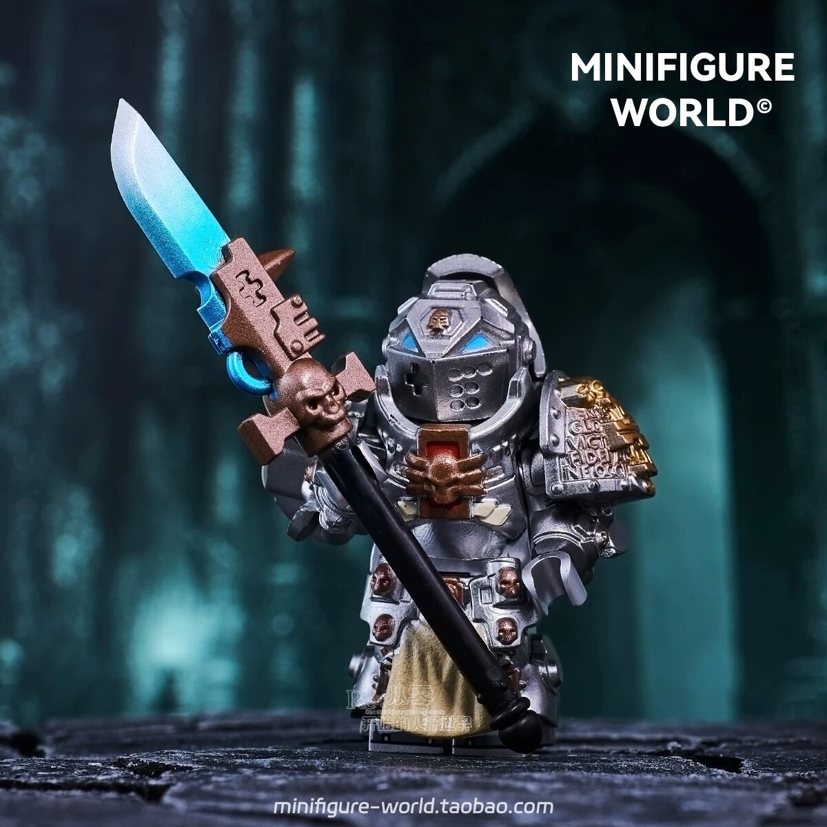 Фигурка Warhammer 40K Grey Knight Terminator с мечом, щитом и пистолетом-пулеметом — 1 фигура