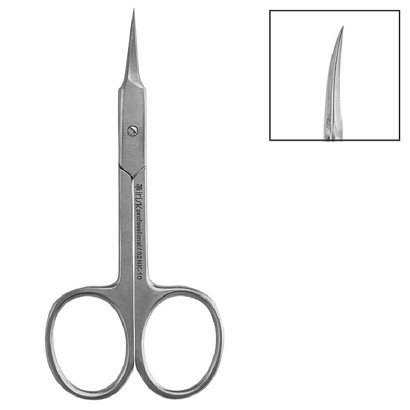 Ножницы для кутикулы Irisk Professional 02NK-10, матовые, длина 10см, ручная заточка