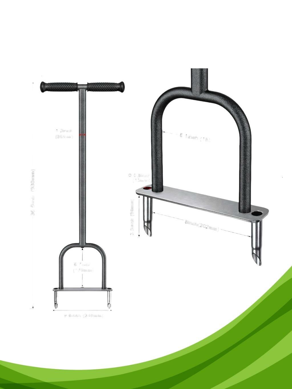 Стальной коринговый инструмент для газона, 2