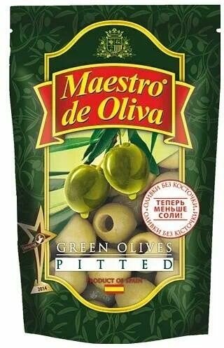 Оливки MAESTRO DE OLIVA без косточки /дой-пак/ 170г