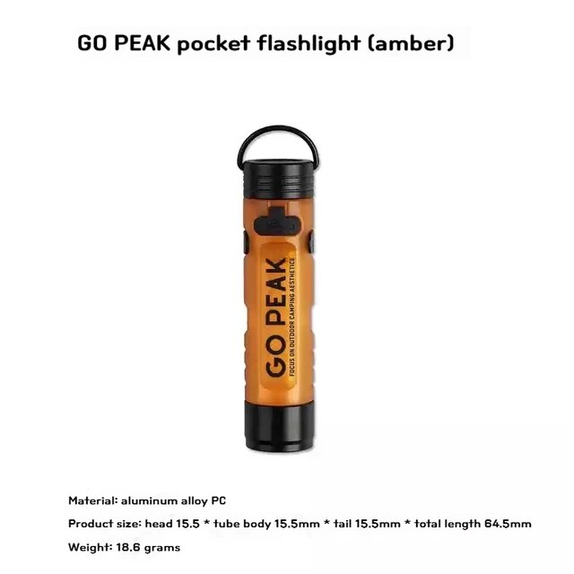 Мини-фонарик Gopeak Pocket Mini Flashlight Outdoor Key Clip Cap Ambient Led Long Endurance Disaster Relief Emergency 5050 Small Light