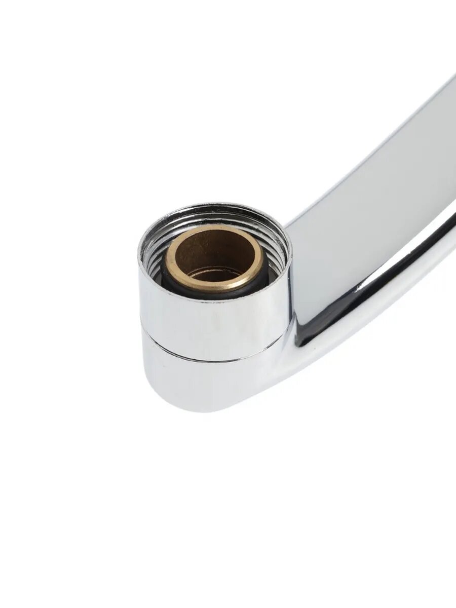 Излив для смесителя ZEIN, 3/4", изогнутый, нерж. сталь, 40 с