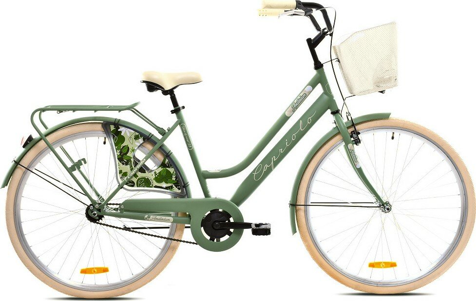 Велосипед Capriolo City Amsterdam Lady (FIX) (2026), стальная рама, размер 18", цвет Зеленый-оливковый