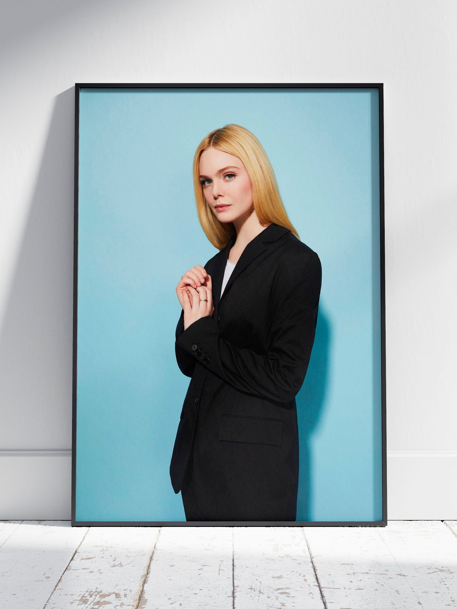Плакат на стену для интерьера Эль Фаннинг (Elle Fanning 47) - Постер по актеру фильма, кино, сериала формата A4 (21x30 см)