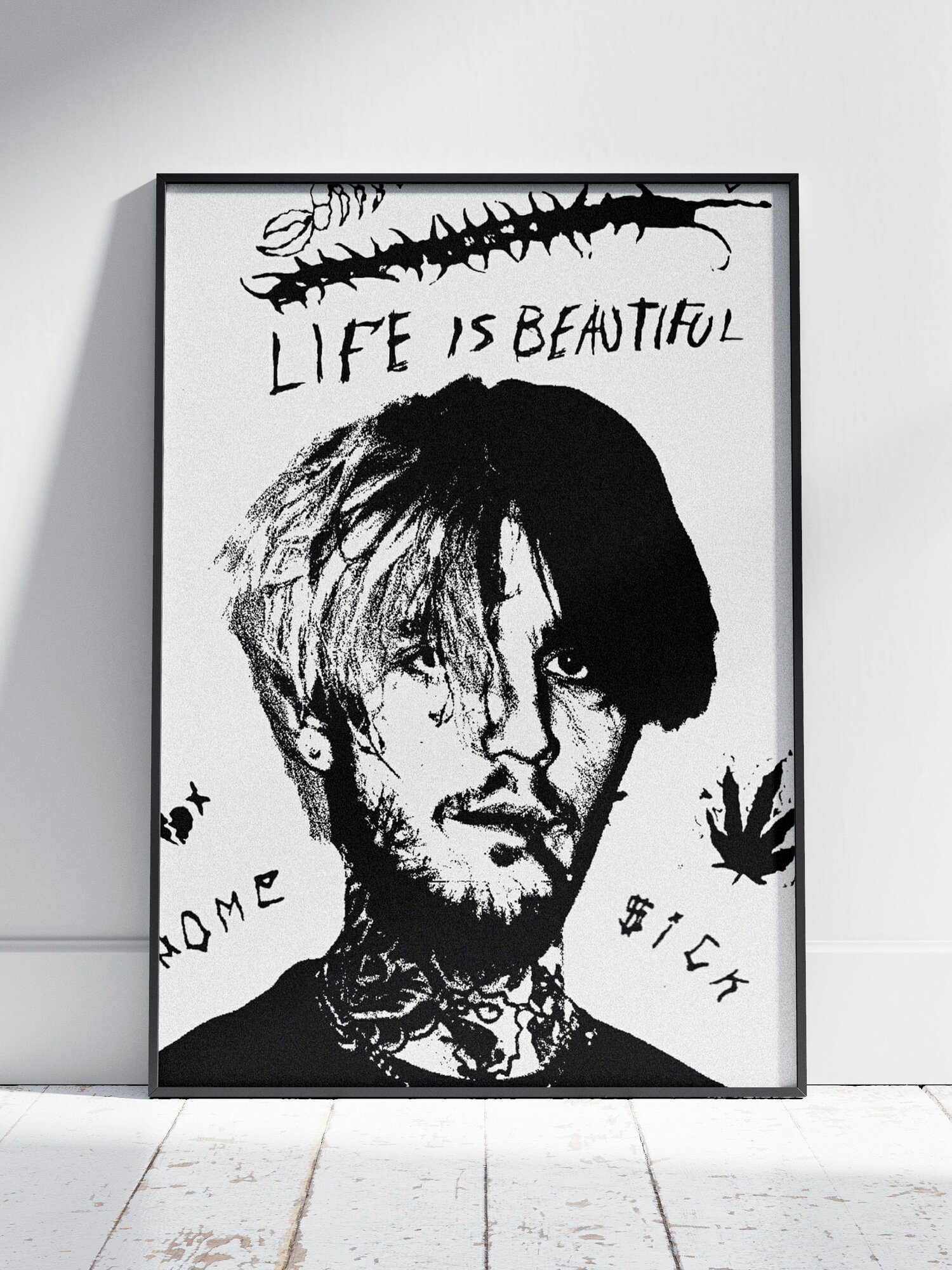 Плакат на стену для интерьера Lil Peep (Лил Пип 6) - Постер по музыке и артисту формата A4 (21x30 см)