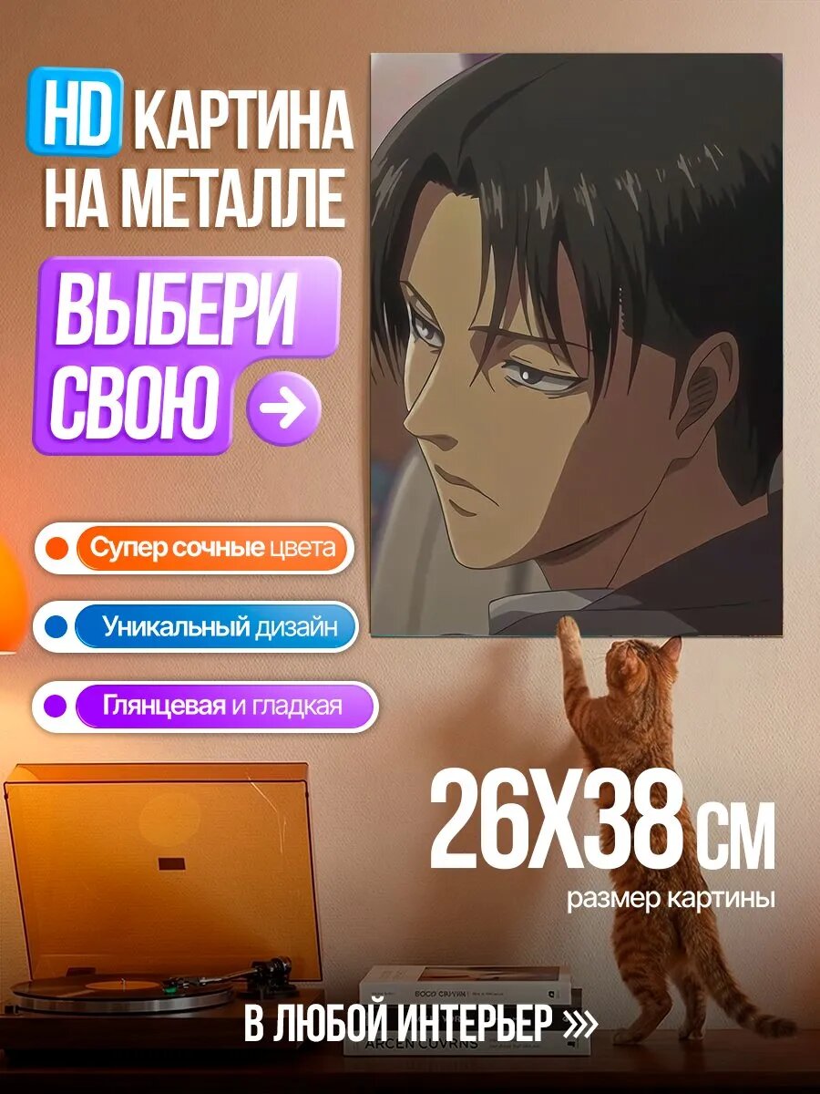 Картина на HD металле Леви Аккерман