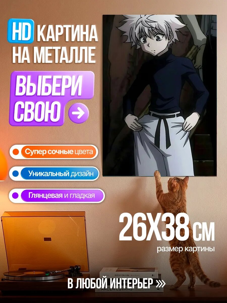 Картина на HD металле Киллуа из Hunter x Hunter