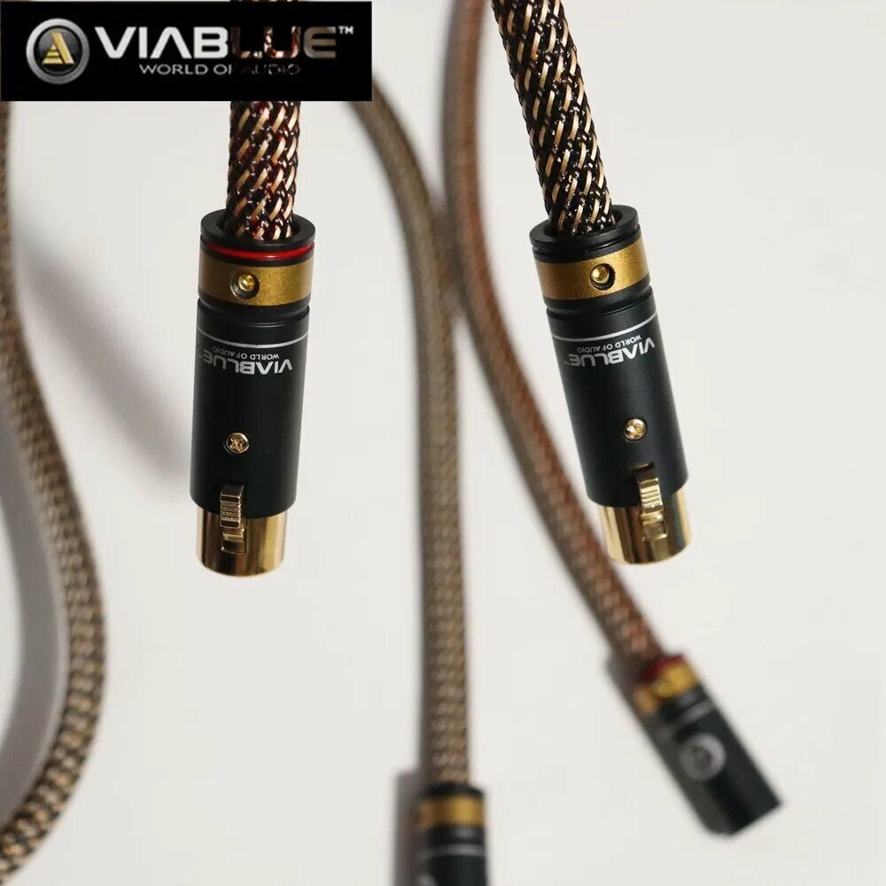 VIABLUE Аудиокабель, 2 м, хаки, аудиокабель для подключения аудиоустройств с точной передачей частот и надёжным — фото 1