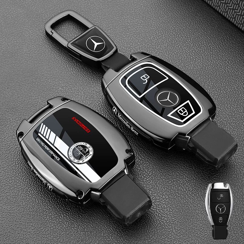 Ключевой брелок Mercedes AMG с металлическим крючком и логотипом, матовый серый цвет, подходит для моделей серии C