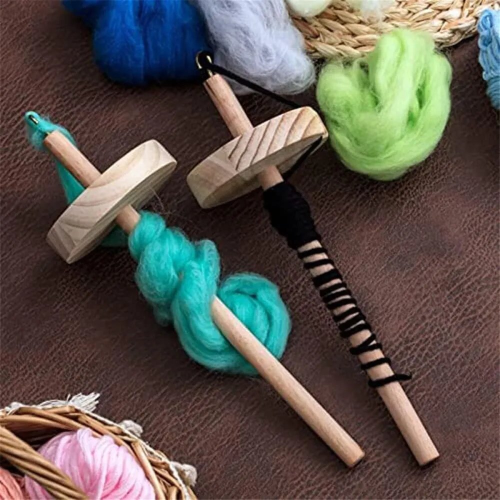 Инструмент для пряжи Drop Spindle, деревянная прялка из твердых пород дерева для начинающих
