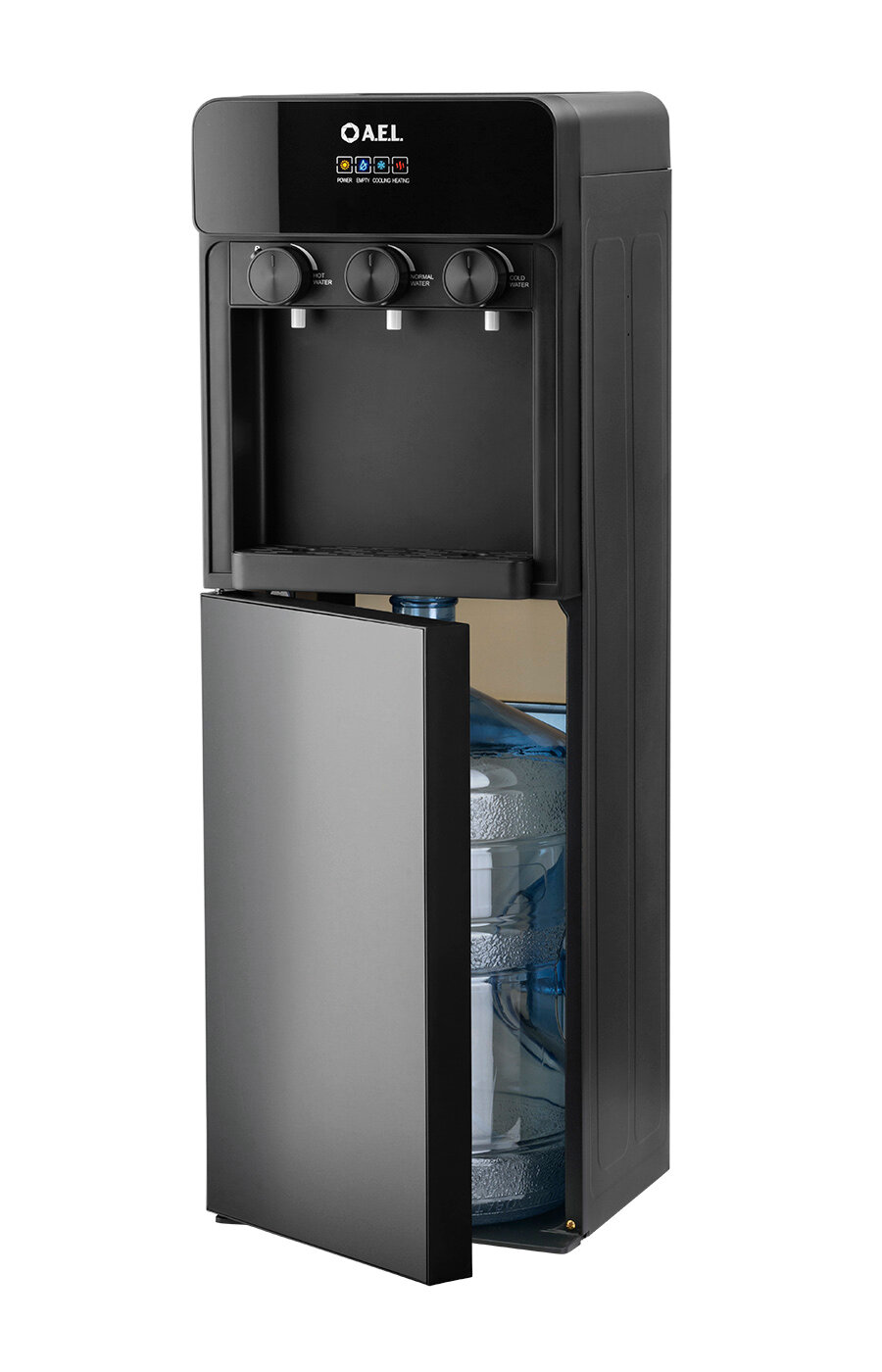 A.E.L. LD-825A Full Black. Гарантия 12 мес. Кулер для воды с нижней загрузкой.