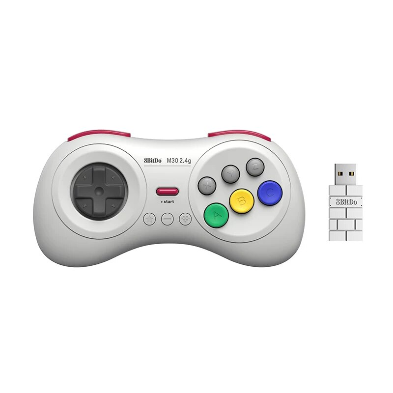 EightPole M30 MD Mini 2.4G Беспроводной игровой контроллер Белый для Nintendo Switch и SEGA Mini