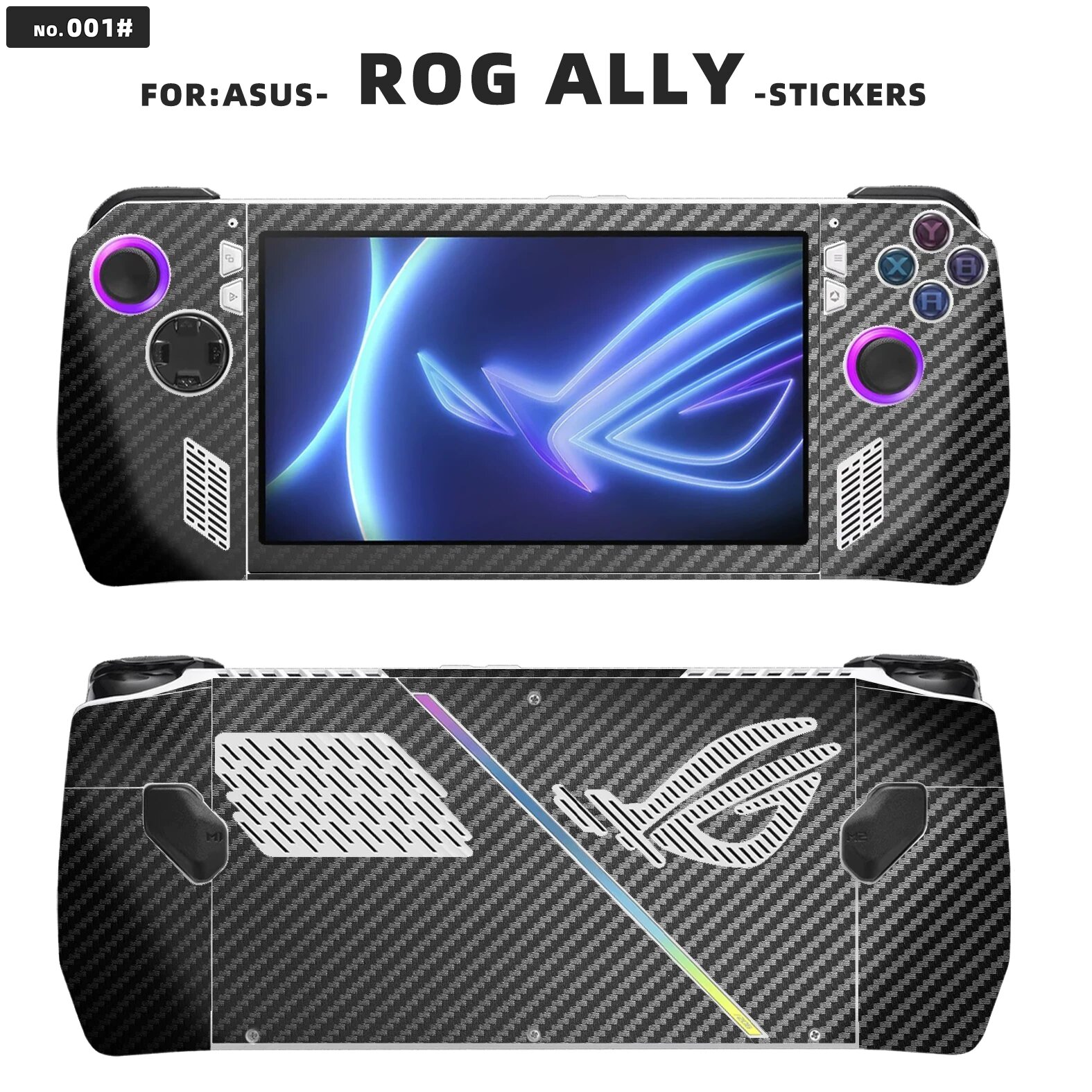 Защитная наклейка ROG Ally для игровой консоли полное покрытие устойчива к царапинам тонкий слой легкое нанесение