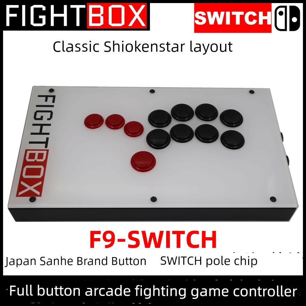 F9 полный-кнопочный аркадный контроллер для Nintendo Switch, бренд FIGHTBOX, совместимый с Street Fighter III,