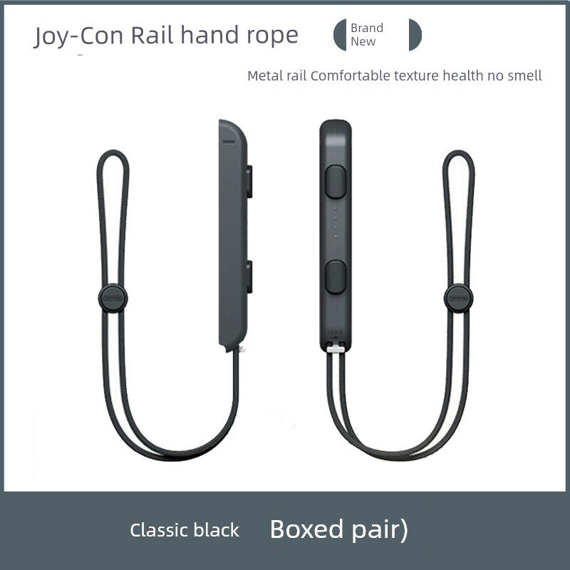 Запястный ремешок для Nintendo Switch Joy-Con с металлическим скользящим элементом, не скользящий черный для левой и