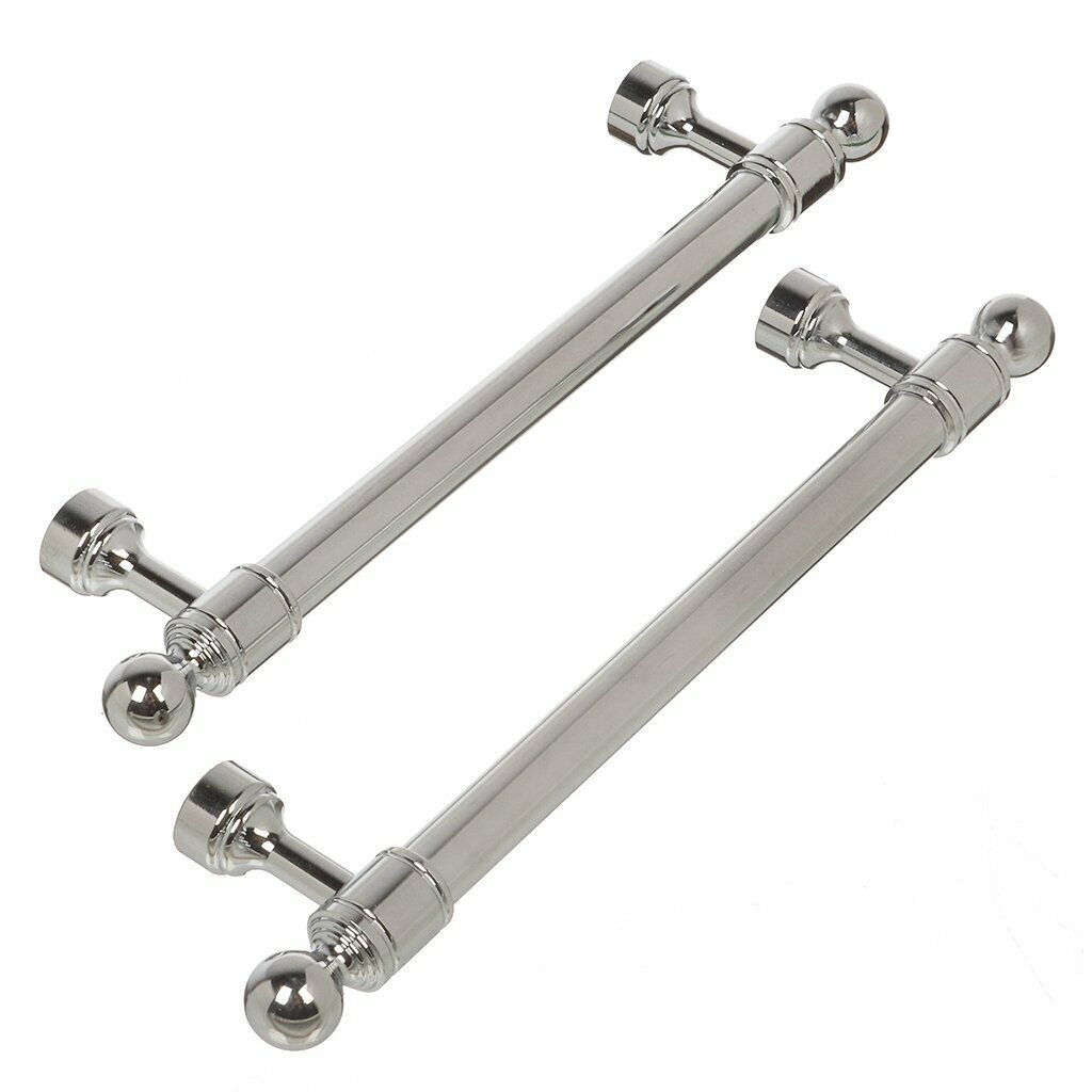 Ручка-скоба мебельная StahlBuro AР2306-96, цвет хром, комплект 2 штуки, фурнитура для мебели, артикул 16769