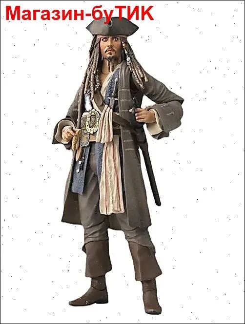 Премиум-версия/Фигурка Пираты Карибского Моря Джек Воробей / Pirates of the Caribbean Jack Sparrow action figures 15см/ Частичные подвижные соединения