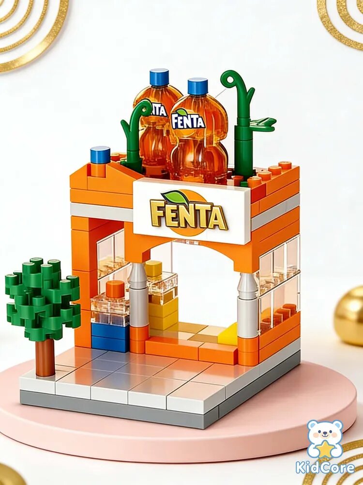 KidCore Street View Orange Flavored soda Shop - это большой, развивающий и веселый набор игрушек, подходящий для игр мальчиков и девочек.