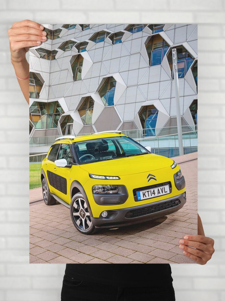 Плакат на стену для интерьера Легенды Авто (Ситроен C4 Кактус - Citroen C4 Cactus 2) - Постер по машине формата A1 (61x84 см)