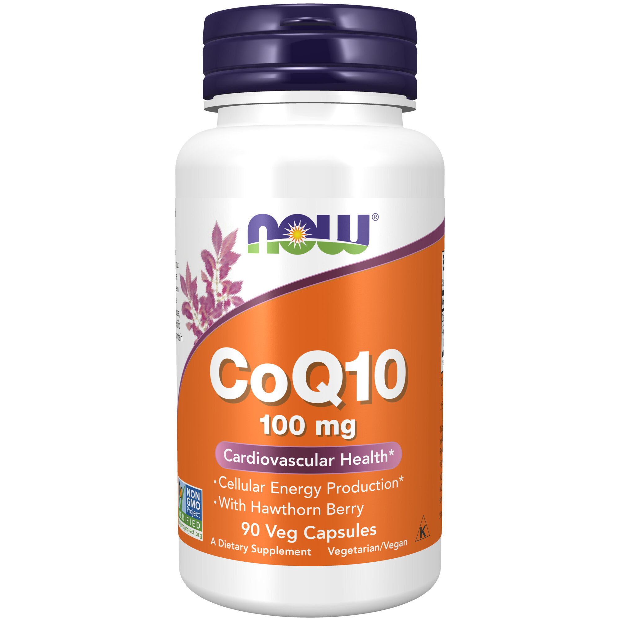 NOW Co Q10, Коэнзим Q10, 100мг 90 растительных капсул, веган, Антиоксидант, для кожи, для зрения, для сердца и сосудов
