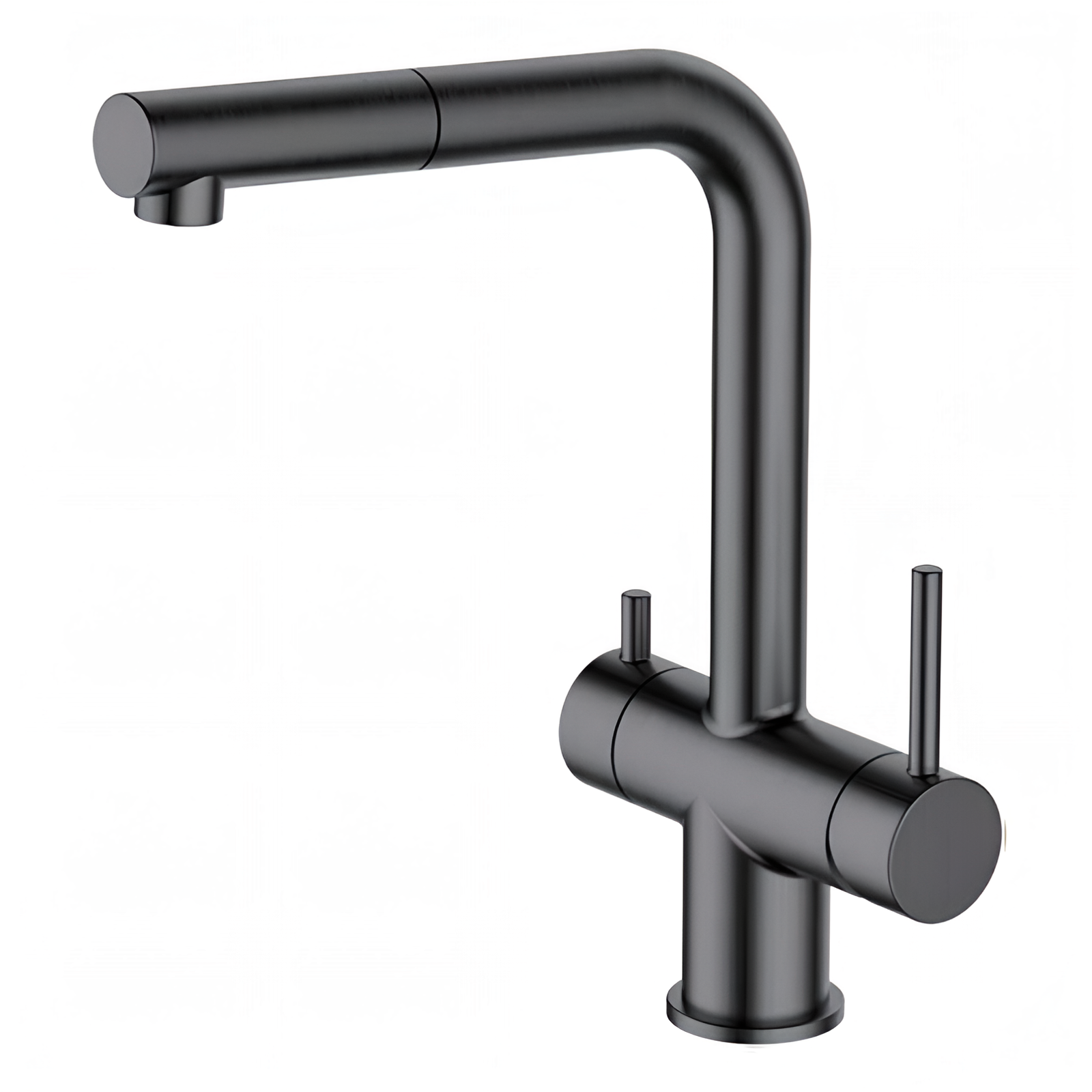 Смеситель для кухни с выдвижной лейкой Gappo G4397-79, оружейная сталь