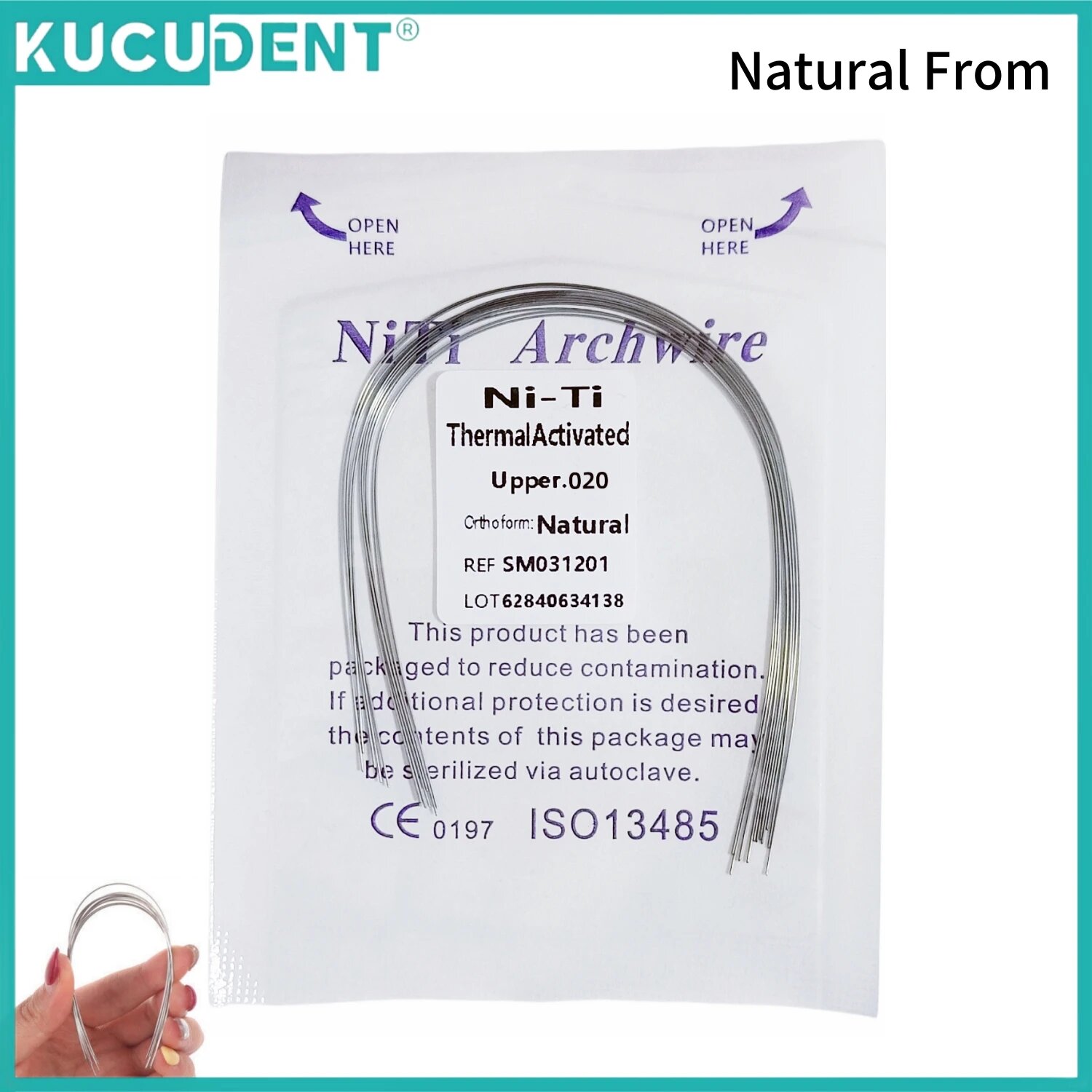Ортодонтические дуги NITI, Цвет 16X16 Lower, 10 шт.