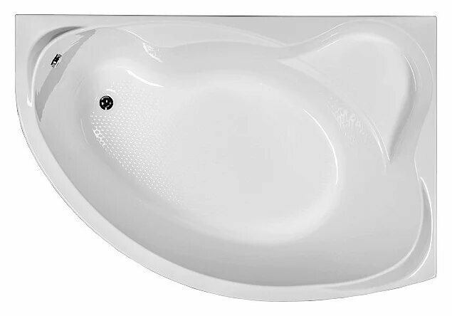 Акриловая ванна Aquanet Jamaica 00205503 R 160x100, с каркасом, угловая, правая, пристенная, белая, глянцевая, асимметричная, с сиденьем, антискользящее покрытие