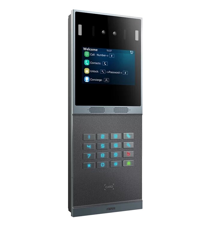 IP-видеодомофон Fanvil i66, накладной, IP66, IK07, 16 кнопок, дисплей 4'