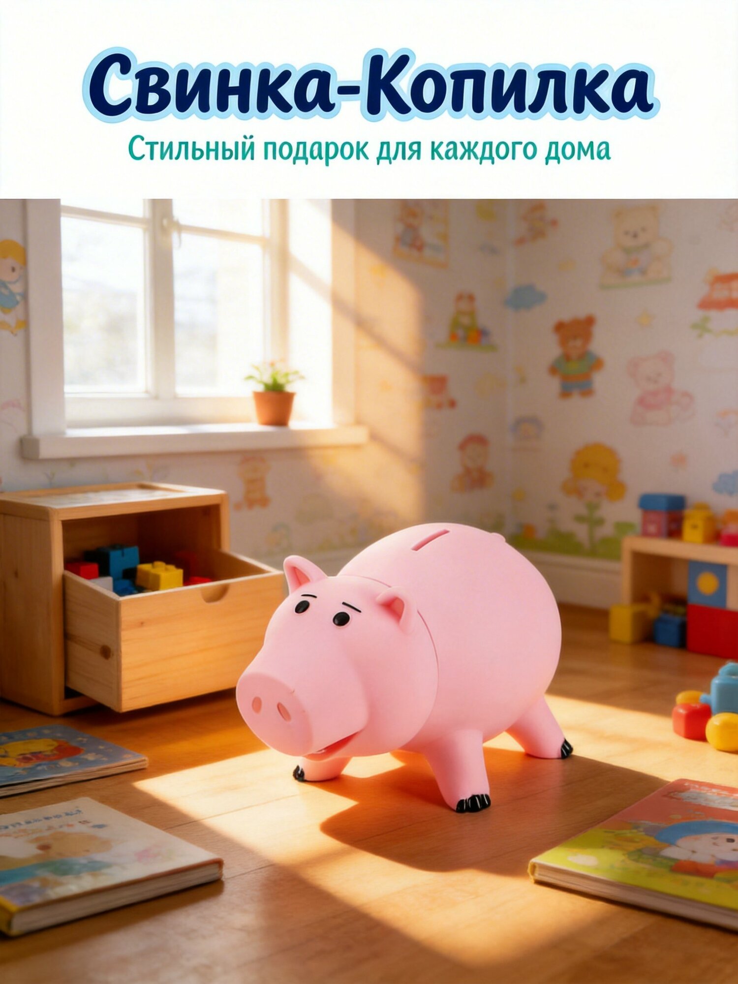 Копилка свинья Хэмм, хранение монет и стильный подарок для дома, офиса и детской комнаты
