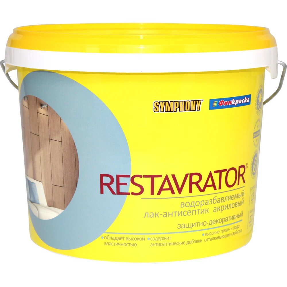 Лак антисептик SYMPHONY, реставратор EP гл, 10/9л, oсновной 00-00010321
