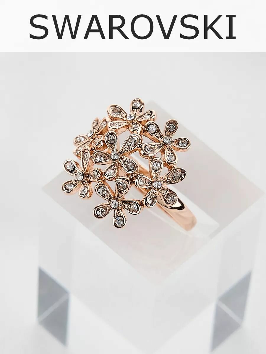 Кольцо, кристалл, кристаллы Swarovski