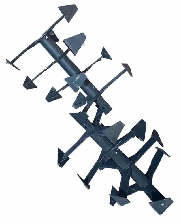 Фрезы - Гусиные Лапки вал S24, 330/355 мм для мотоблока / культиватора Forza, Crosser, Weima, Хопер (4 ряда, втулка 82 мм) / 01.12.31.40