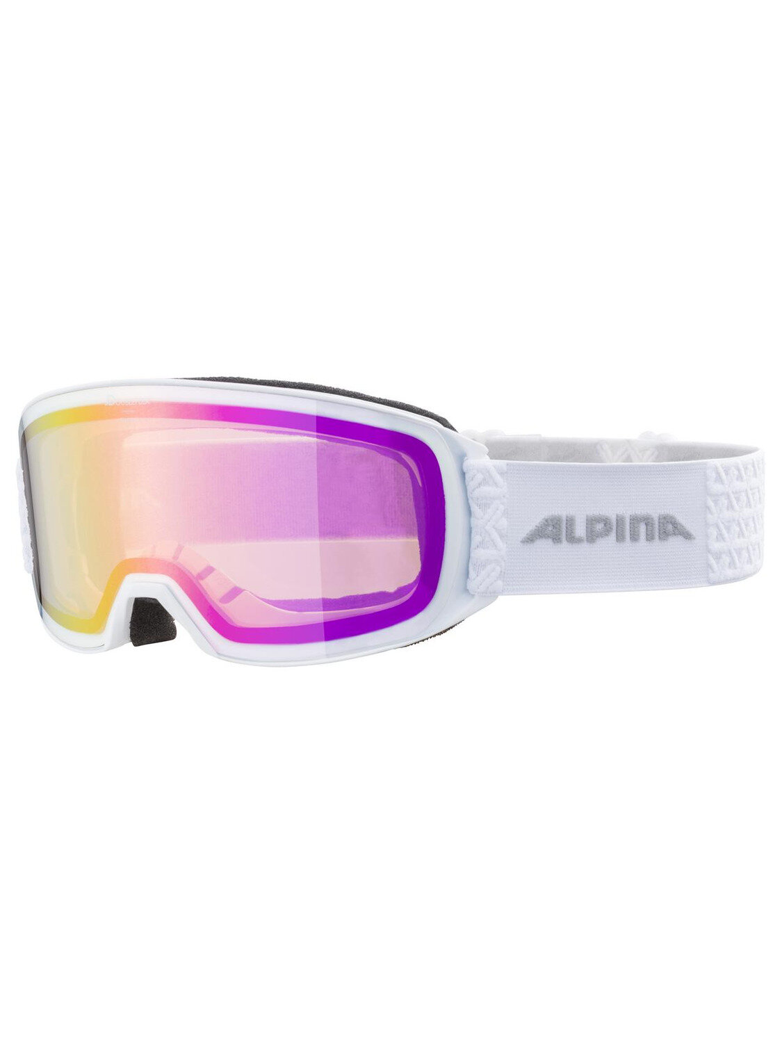 Горнолыжные очки Alpina Nakiska Q-Lite white matt/Q-Lite pink S1 24/25 Розовый, для женщин