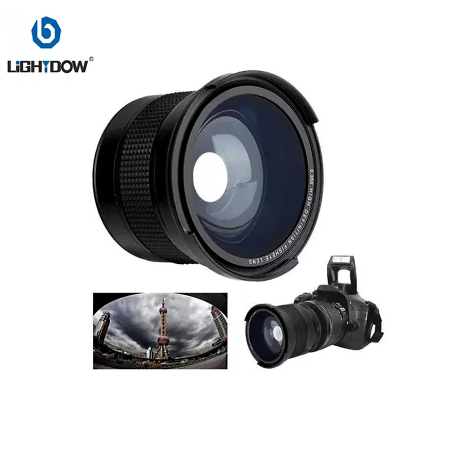 Lightdow широкоугольный объектив «рыбий глаз» + макрообъектив 58 мм для Canon 70D 60D 7D 6D 700D 650D 600D 550D 1100D