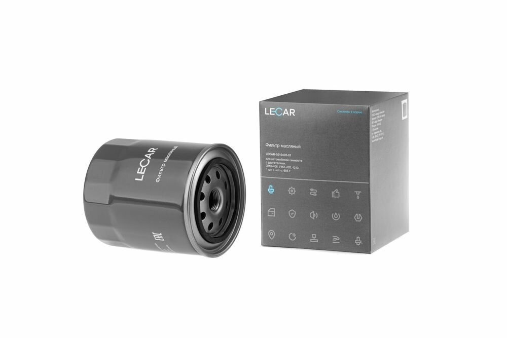 Фильтр масляный для а/м ГАЗ Волга, Соболь, ГАЗель/ LECAR / LECAR021040201