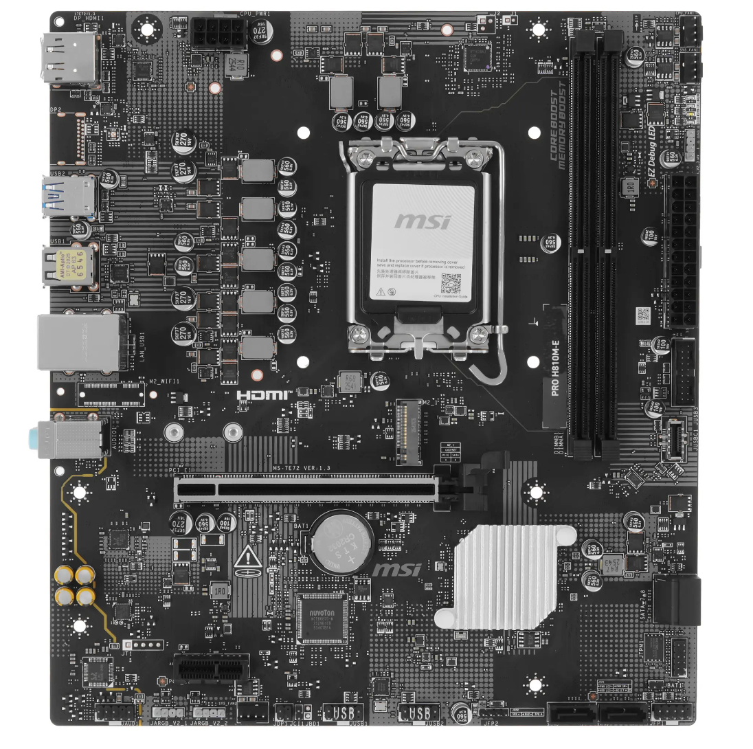 Материнская плата MSI H810 S1851 MATX PRO H810M-E
