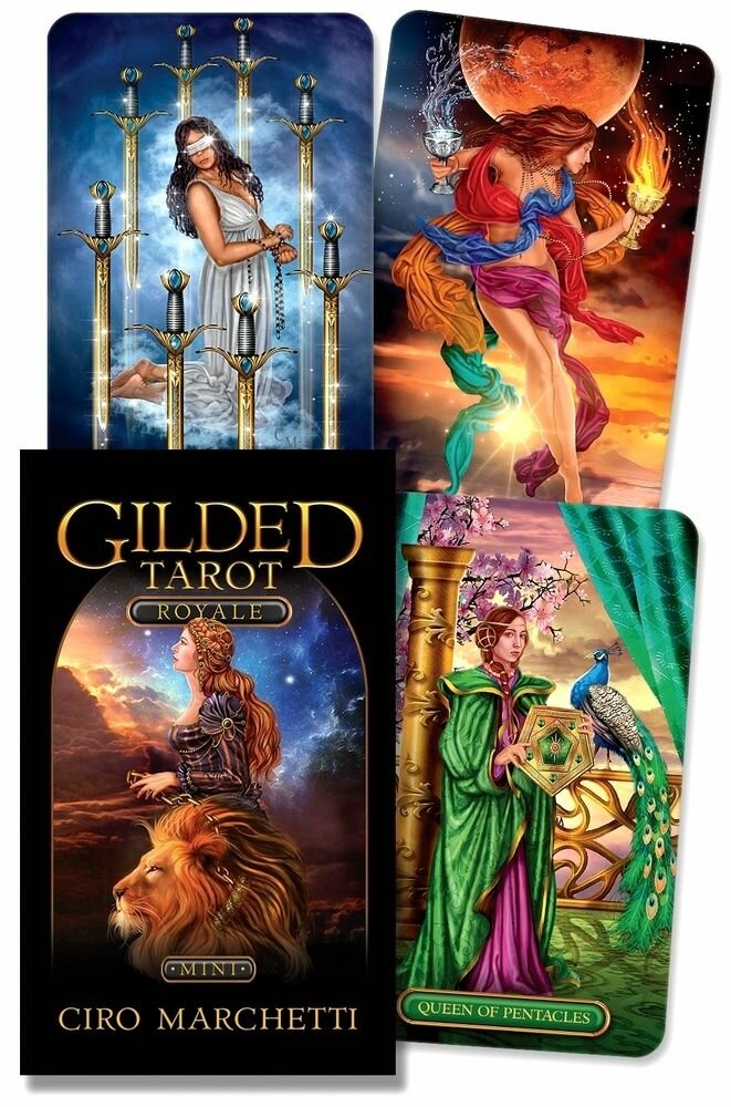 Карты Таро "Gilded Tarot Royale mini Cards" Llewellyn / Королевское Золотое таро мини
