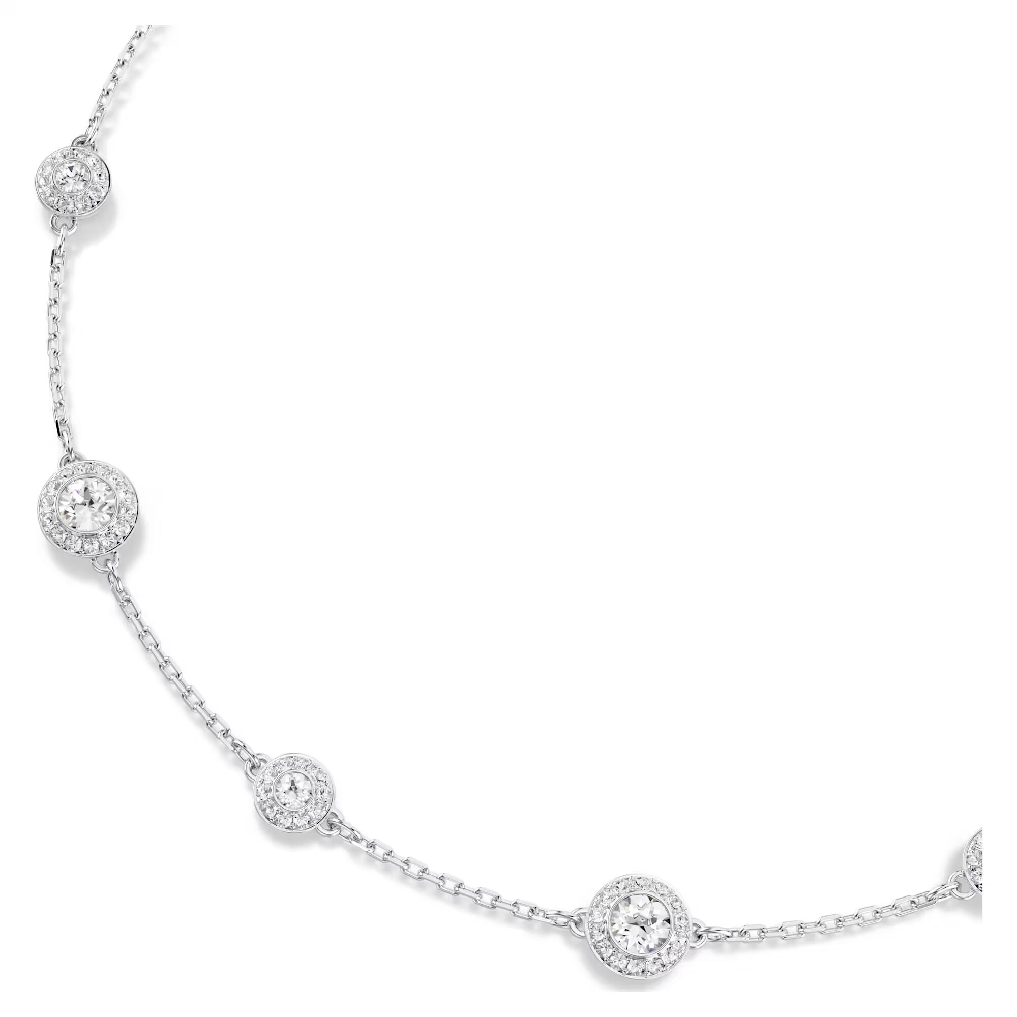 Колье SWAROVSKI, кристаллы Swarovski, длина 44 см, белый — фото 1