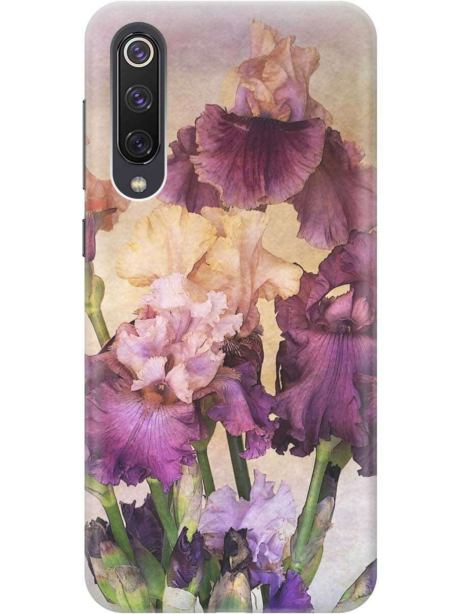 Чехол - накладка ArtColor для Xiaomi Mi 9 SE с принтом "Фиолетовые цветы"
