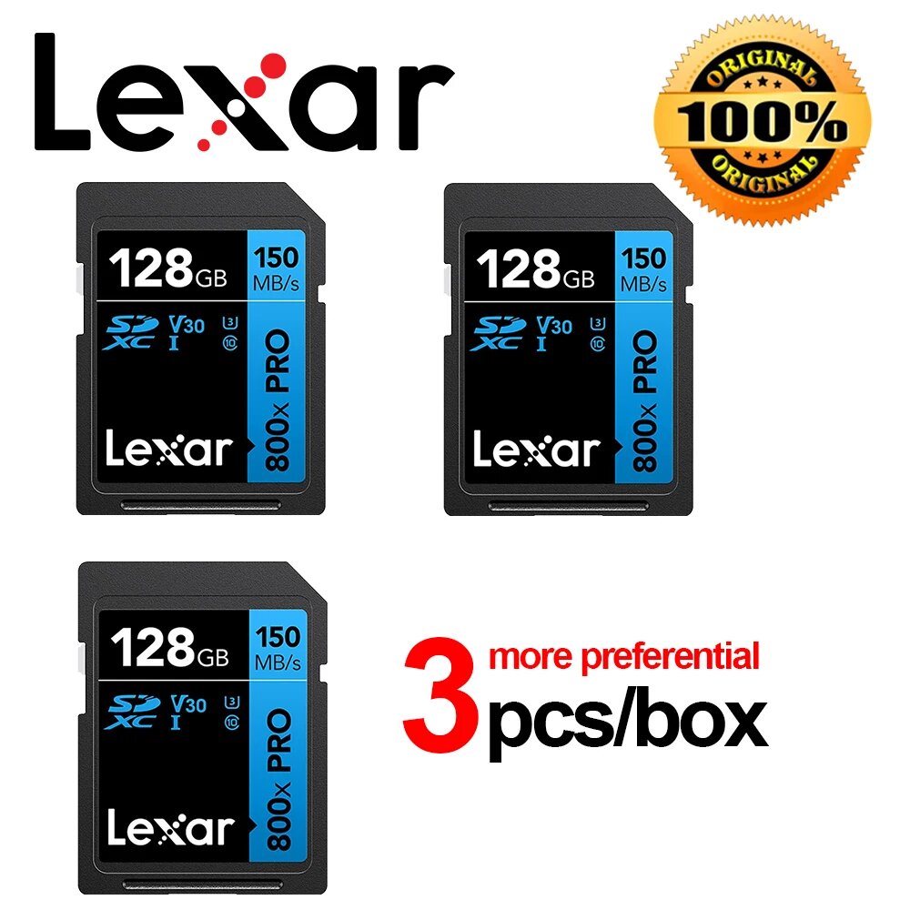Lexar SD Card 800X Pro карта памяти 32/64/128/256 ГБ