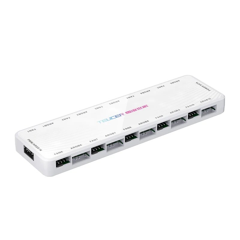 Контроллер вентиляторов TEUCER LP-10 ARGB/PWM, белый