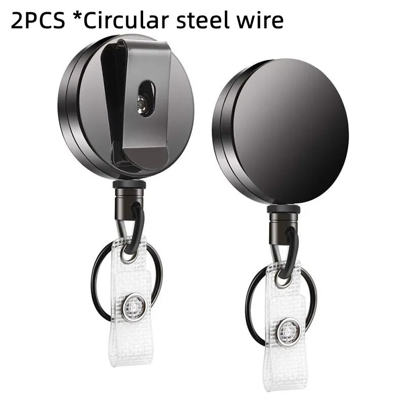 Выдвижной брелок на карабине, 2 шт, Circular wire