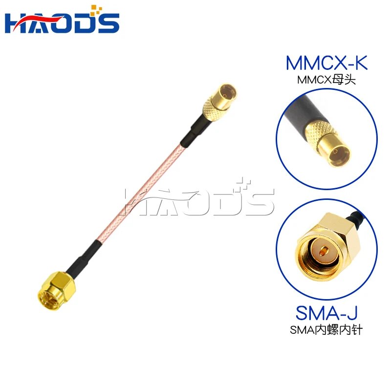 RG316 Коаксиальный кабель SMA-MMCX 5CM, SMA Male to MMCX F