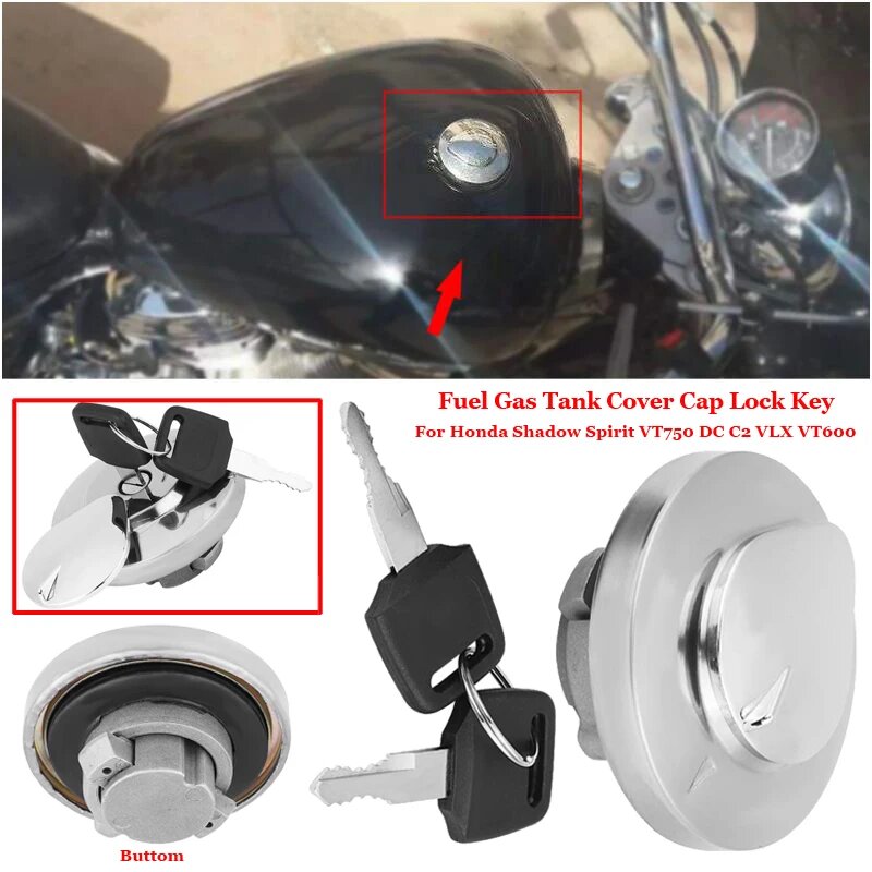 Крышка для топливного бака, комплект ключей замка для ShadowVT750 DC VLX VT600 для Honda