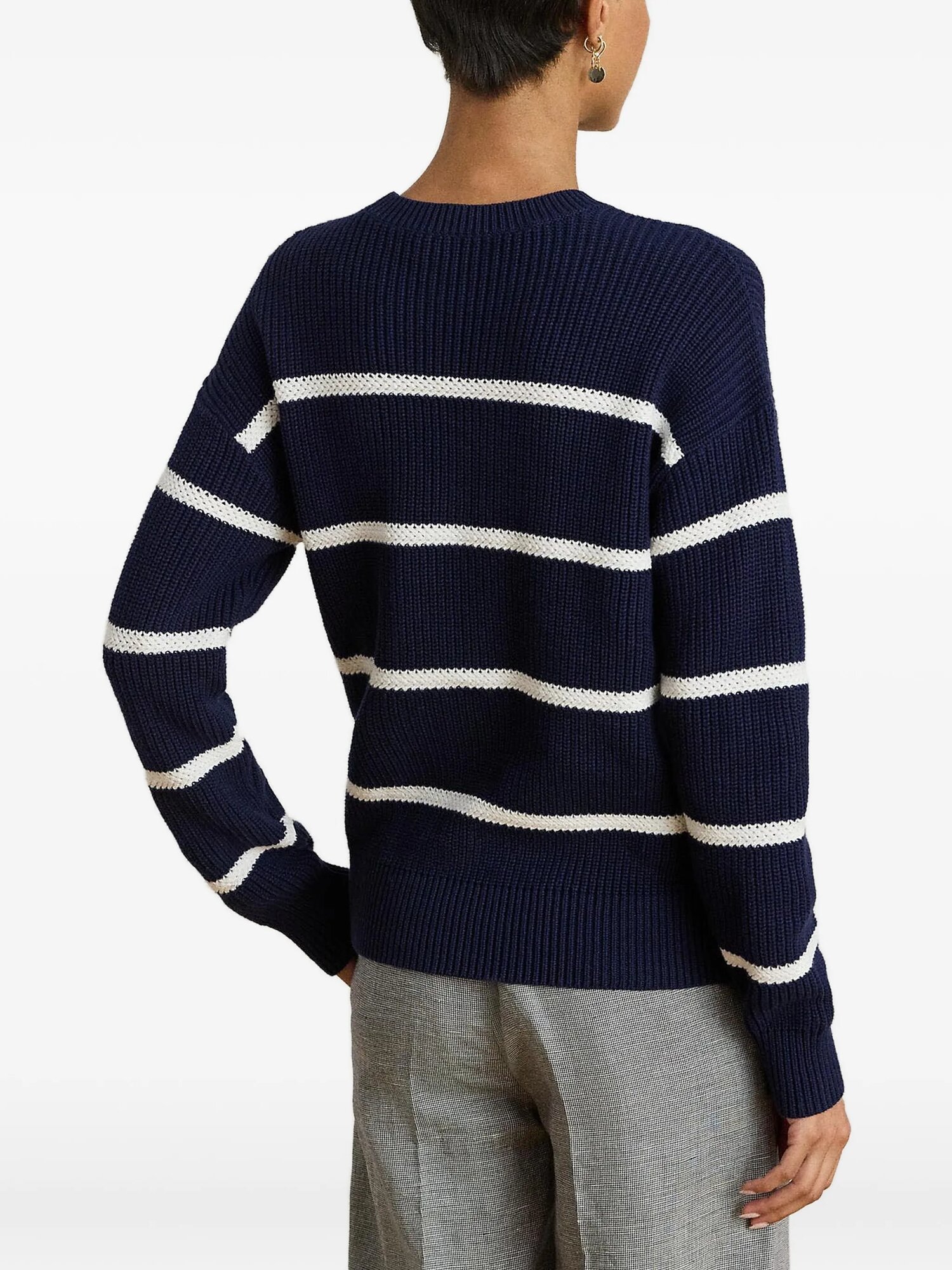 Свитер Lauren Ralph Lauren Striped cotton-knit sweater, размер 44 — фото 1
