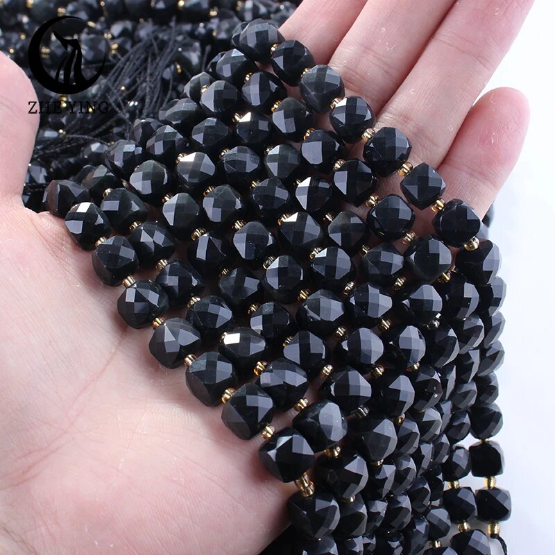 Черные обсидиановые бусины 8,5-9 мм, Color: 35rainbow obsidian