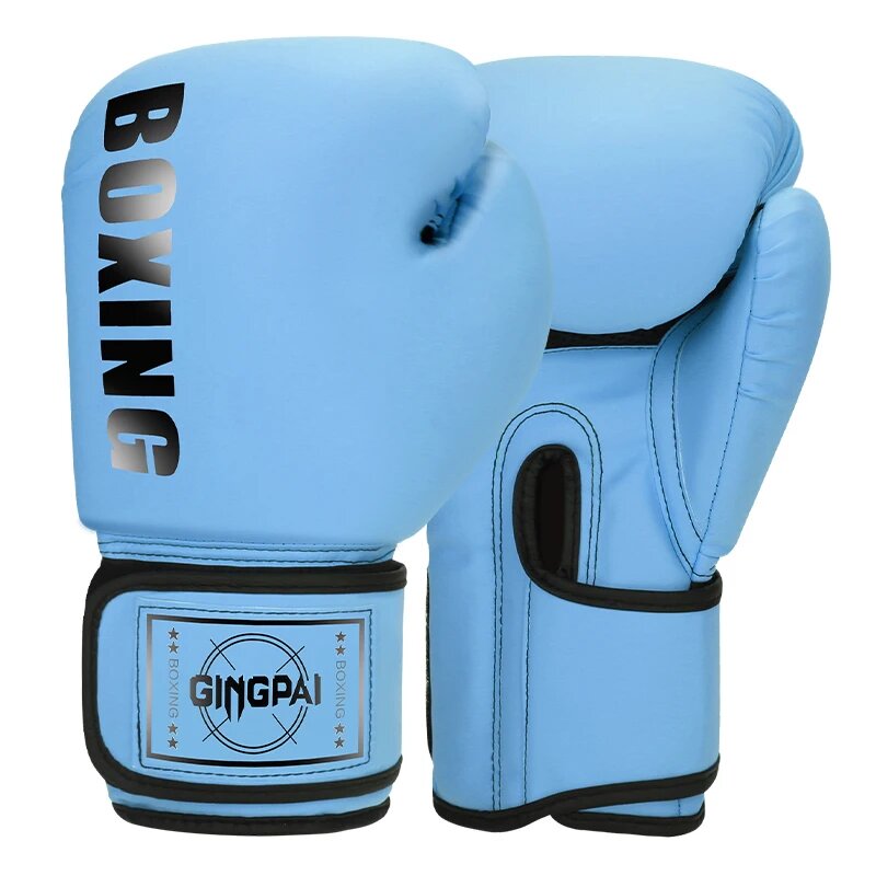 Боксерские перчатки GINGPAI, 14oz, BX 2.0 TK Blue